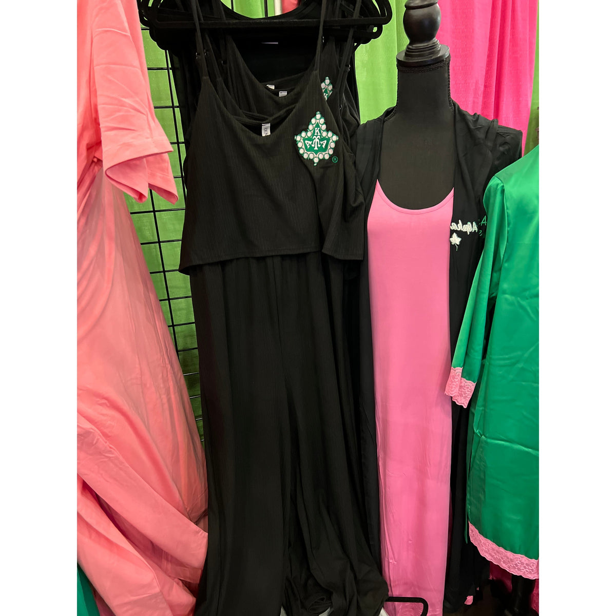 AKA Badge Black Jumpsuit – Sorority Intimates & Clothing Company